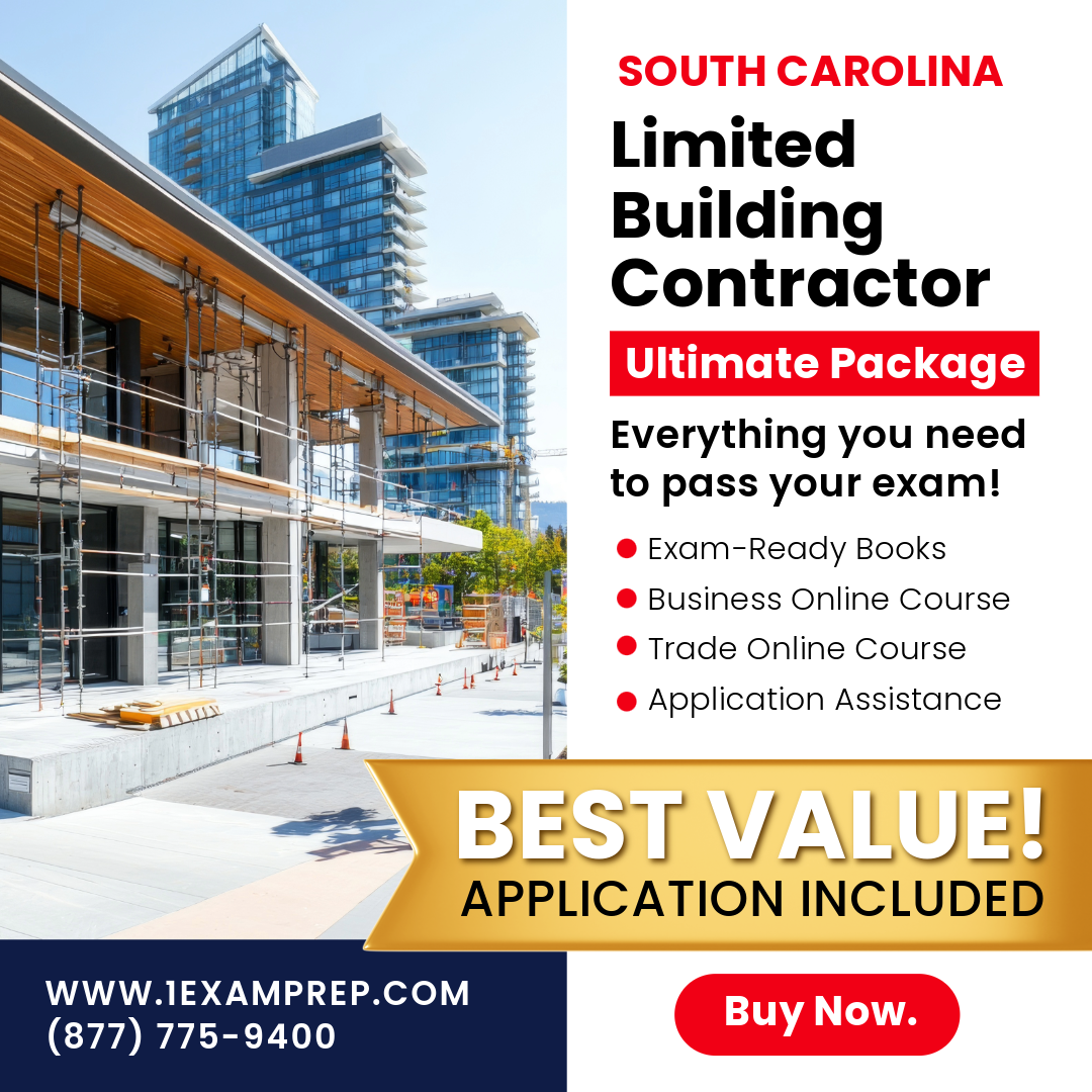 SOUTH CAROLINA LIMITED BUILDING CONTRACTOR ULTIMATE EXAM PREP RENTAL P