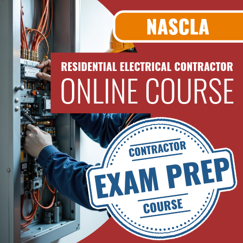 NASCLA Residential Electrical - Online Exam Prep Course – 1 Exam Prep