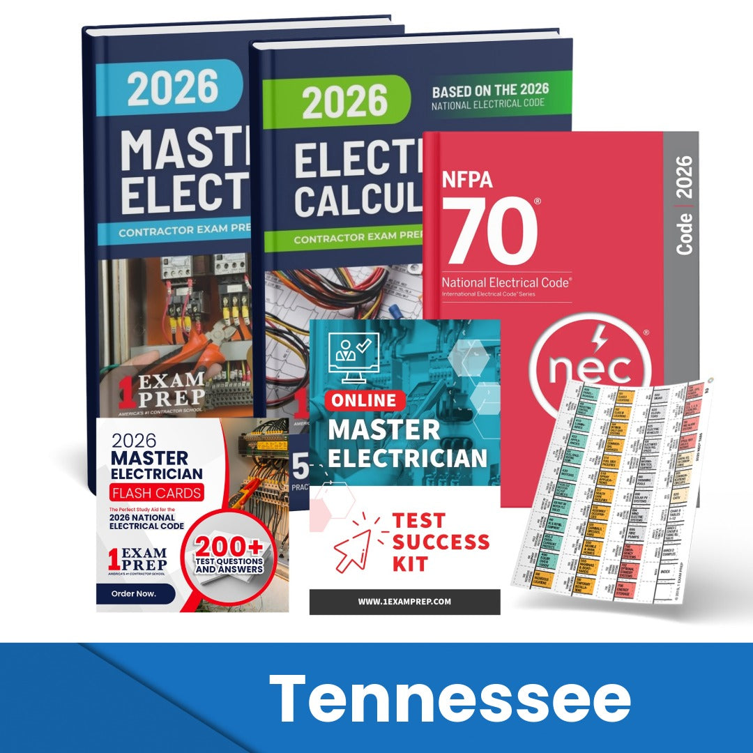2026 Tennessee Master Electrician Exam Prep Study Guides & Code Book U ...