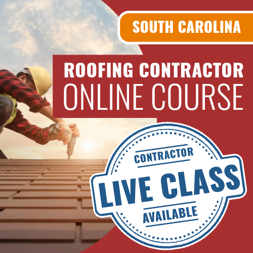 South Carolina Roofing Contractor - Online Exam Prep Course – 1 Exam Prep