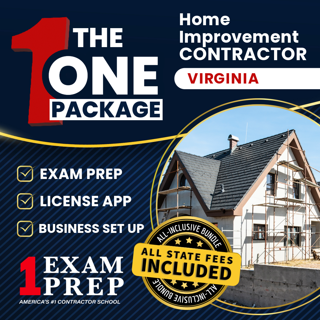 The 1 Package: All-Inclusive Virginia Home Improvement Contractor Exam