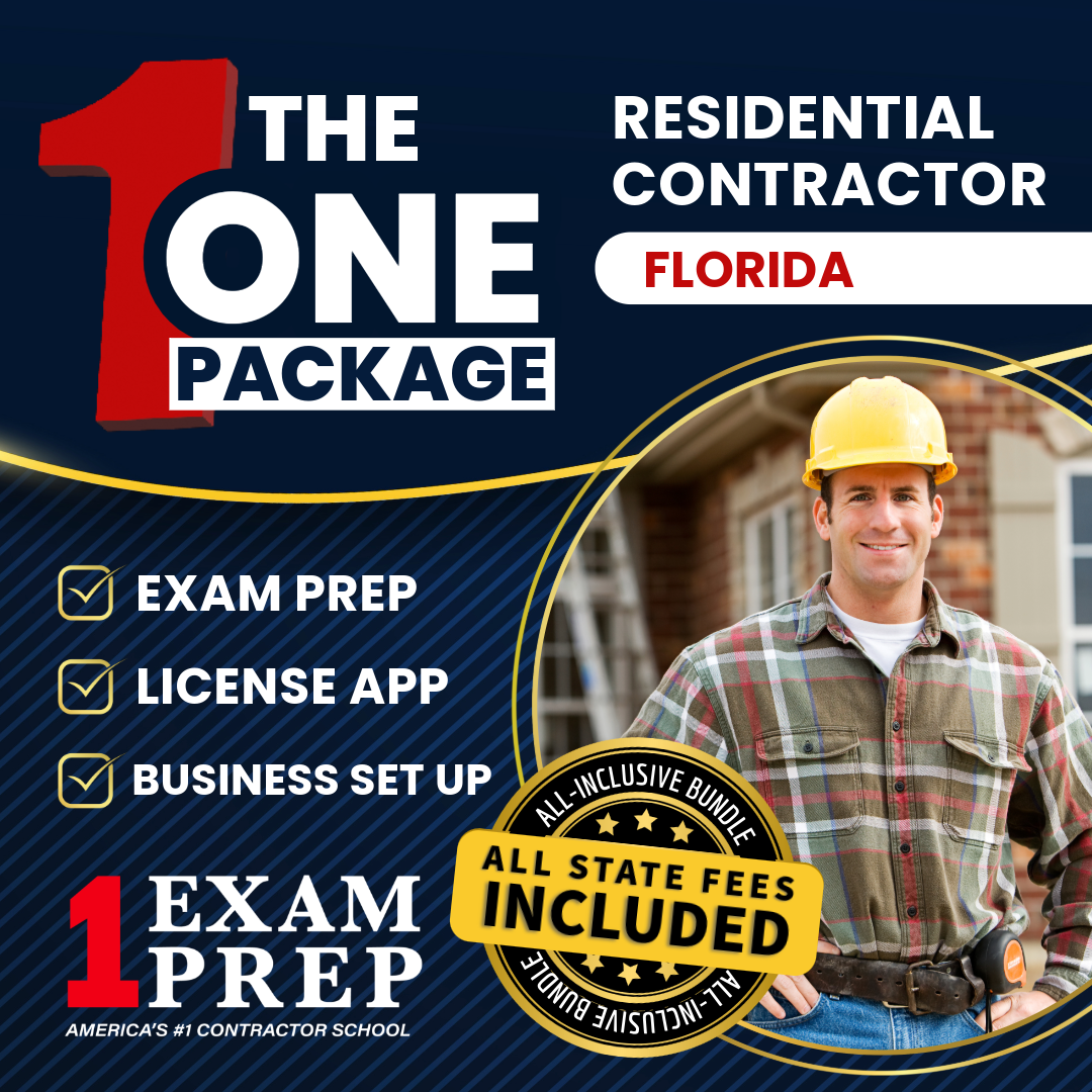Florida Residential Contractor Exam - Premium Book Rental – 1 Exam Prep